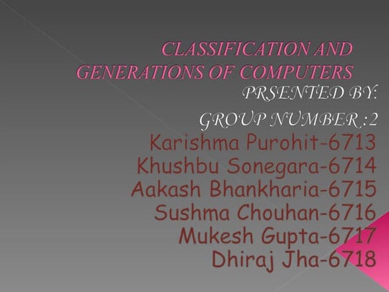 Introduction and brief history of computers | PPTX