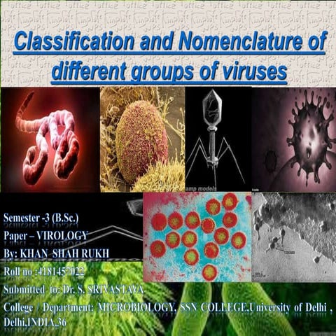 Classification and nomenclature of different groups of viruses | PPTX