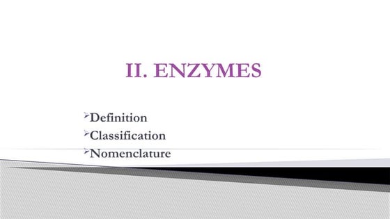 Classification of enzymes | PPTX