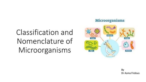 Microbial taxonomy and classification system | PPTX | Biological Sciences | Science