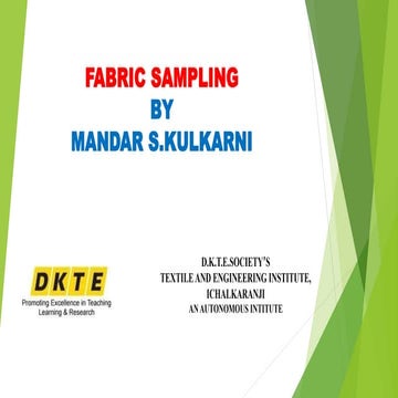 Classification and Sampling.pptx of fabric | PPT