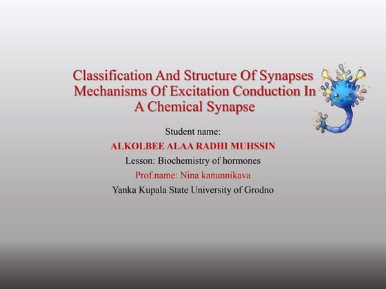 Motor synapse and mechanism of excitation | PPT