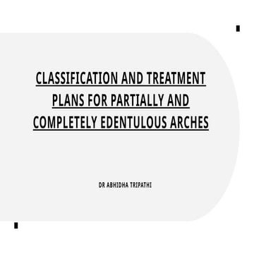 Classification and treatment plans for partially and completely ...
