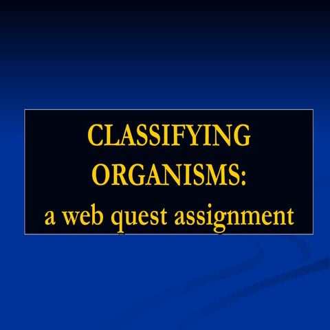 Classification assignment | PPT