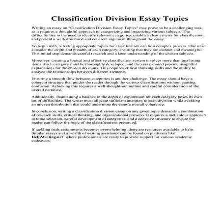 Classification Division Essay Topics.pdf