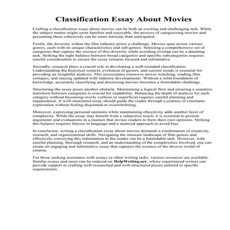 Classification Essay About Movies.pdf