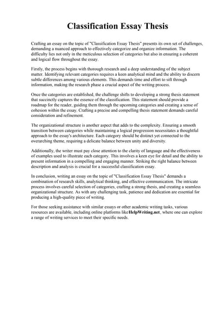 Essay On Classification.pdf