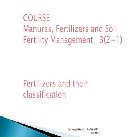Classification of fertilizers-Basics | PPTX