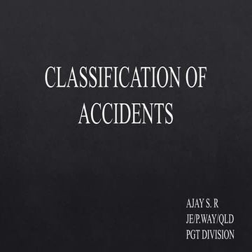 Classification of Accidents in railwayss | PPTX