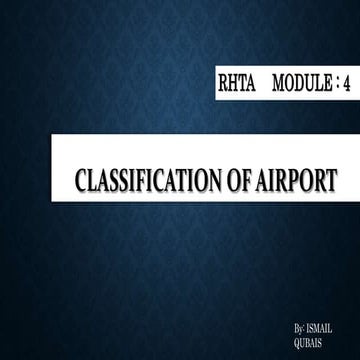 Classification of airport | PPTX