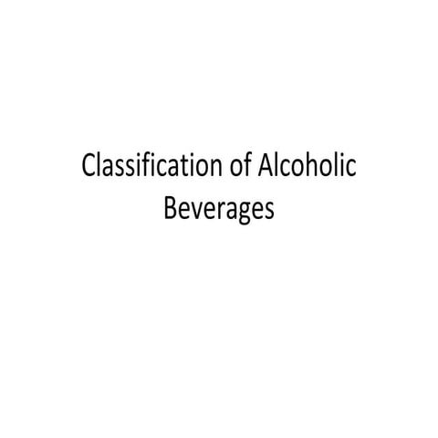 Beverage classification | PPTX