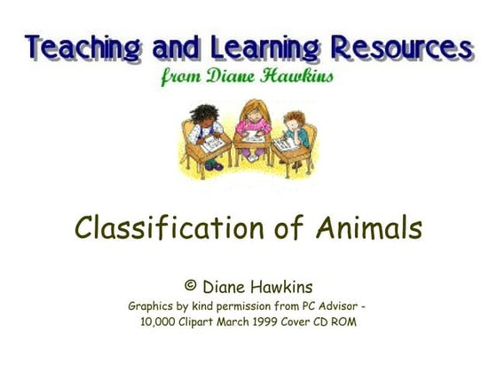 Lesson plan on classification of animals | DOC