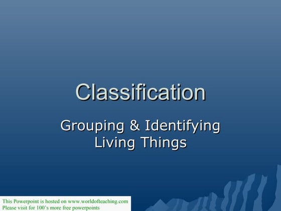 Lesson plan on classification of animals | DOC