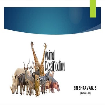 Classification of Animals based on back bone | PPTX