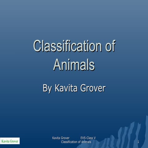 Classification of animals with lesson plan | PPT