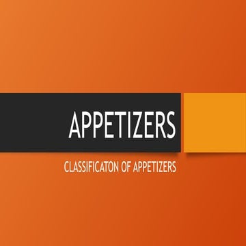 classification and its procedure of appetizer.pptx