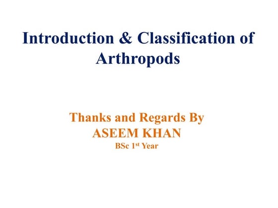 Arthropod classification | PPTX