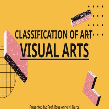 Classification of Arts Visual Arts in Art Appreciation Lesson 3.pptx