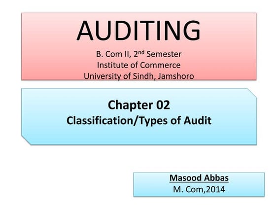 Auditing in EDP Environment/Computerized Audit | PPT