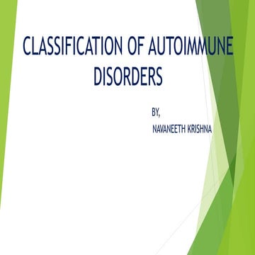 CLASSIFICATION OF ORAL AUTOIMMUNE DISORDERS | PPTX