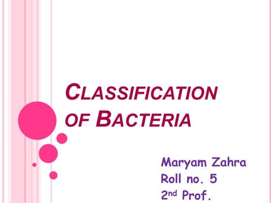 Classification of bacteria | PPT