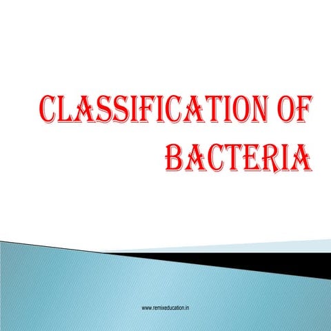 Classification of bacteria | PDF