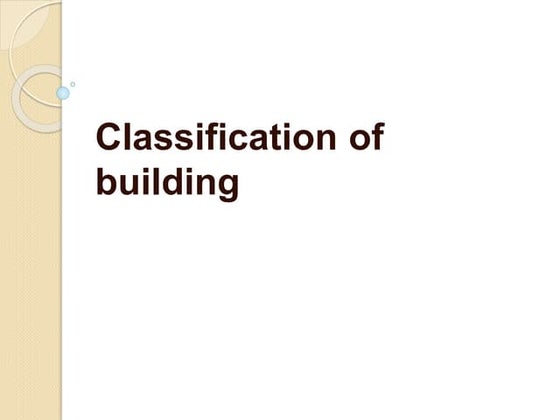 Classification of Buildings as per National Building Code of India (NBC ...