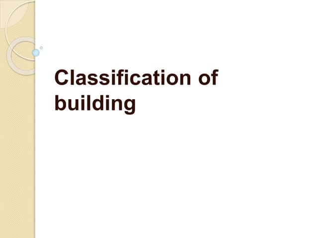 Classification of Buildings as per National Building Code of India (NBC ...