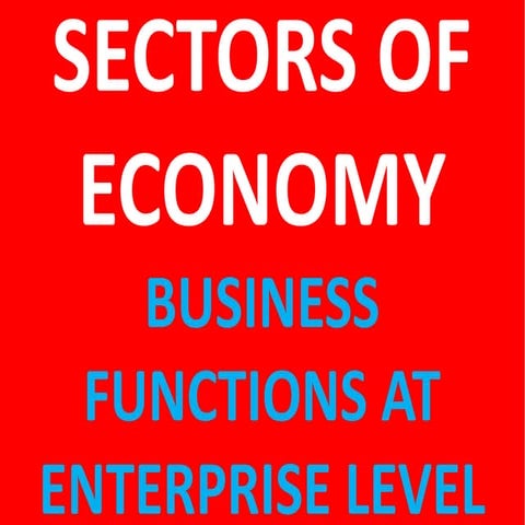 Sectors of Economy and Functions of Business PGP VIVA VVIT | PPTX
