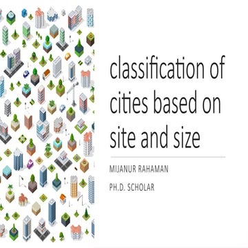 Comprehensive Classification of Cities Based on Site and Population ...