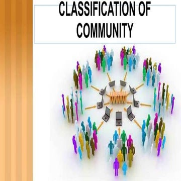 Classification of community | PPTX