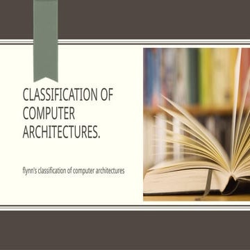 Presentation on flynn’s classification | PPTX