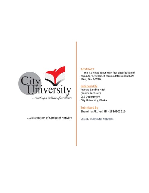 Classification of computer networks | PDF
