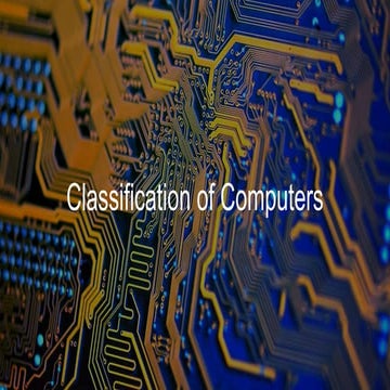 Types of Computers used in our day to day life | PPTX