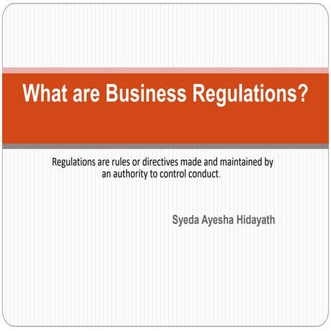 Classification of Contracts in Business Regulations | PPTX