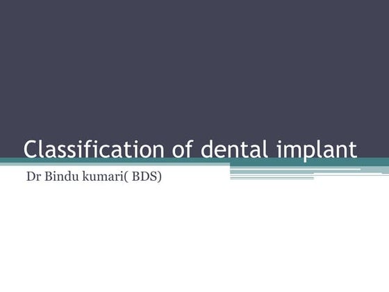 Implant components and function | PPT