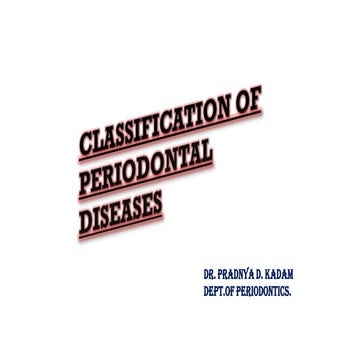 Classification of periodontal diseases | PDF