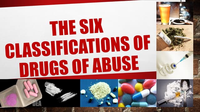 The Six Classifications of Drugs of Abuse (Grade 9 (Mapeh) Health ...
