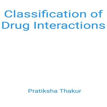 Classification of Drug Interactions | PDF