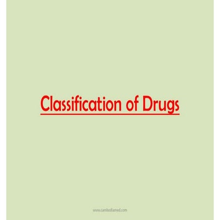 Classification of drugs | PDF