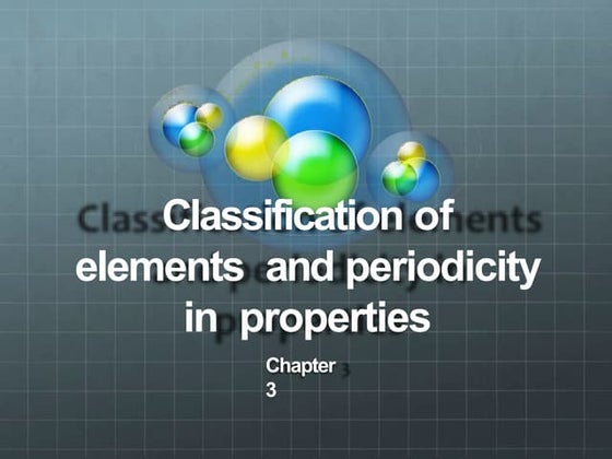 Classification of elements and periodicity in properties class 11th ...