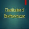 Classification of enterbacteriaceae and biochemical reactions | PPTX