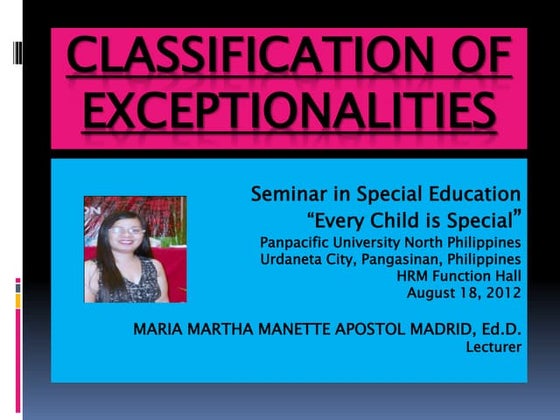 Understanding Categories of Exceptionalities.pptx | Brain and Nervous ...