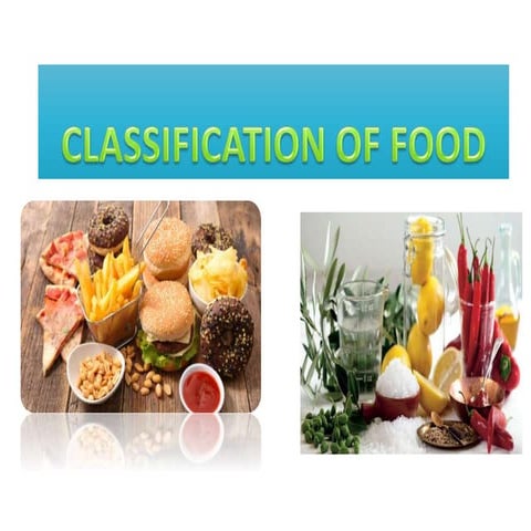 Classification of food | PPTX