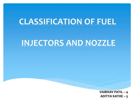 types of fuel injection system and nozzles | PPT