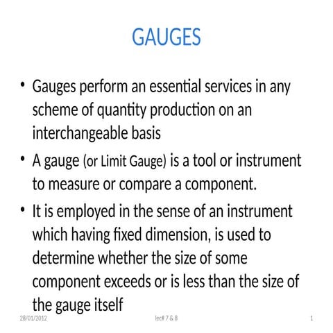 Types of gauges | PPTX
