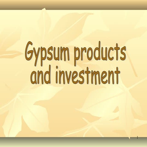 Classification of gypsum | PPT