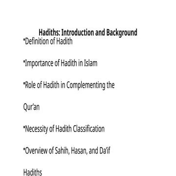 Classification of Hadiths for Cambridge Students.pptx
