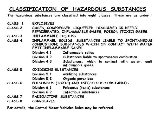 Dangerous Goods Presentation | PPTX