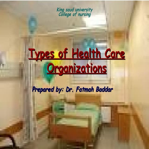 Classification of health care organizations | PPT